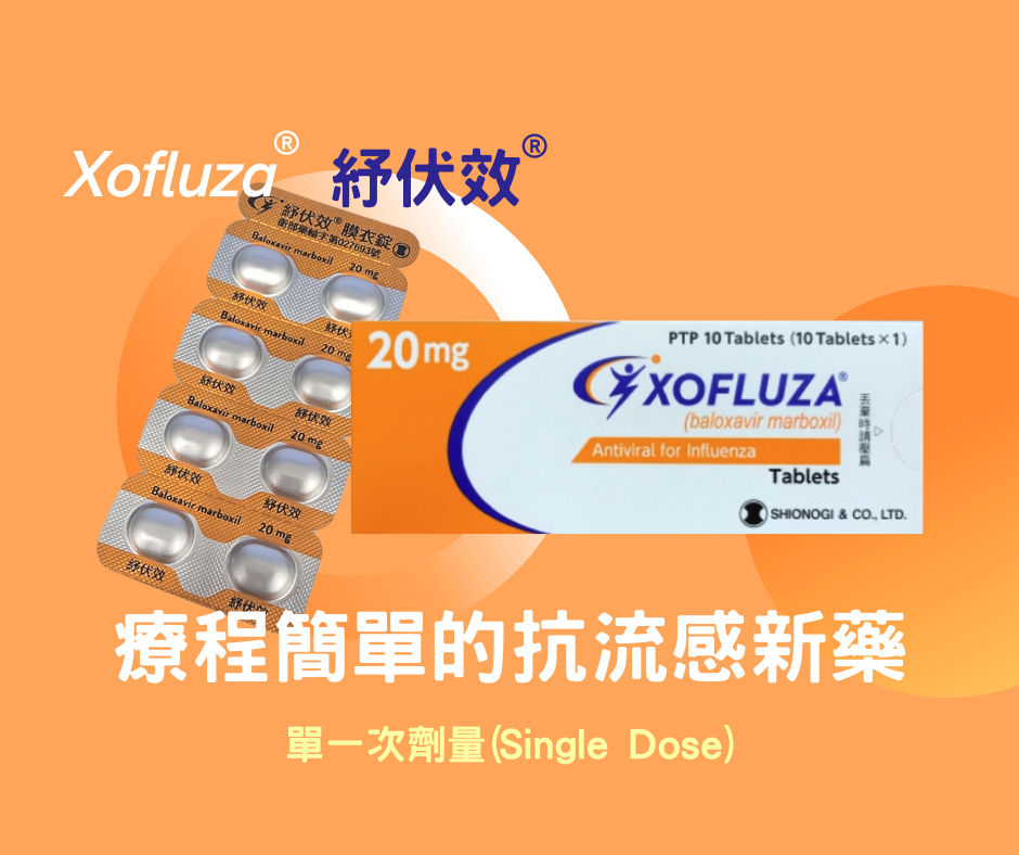【紓伏效Xofluza】療程簡單的抗流感新藥！流感治療藥物比較！-明朗身心診所